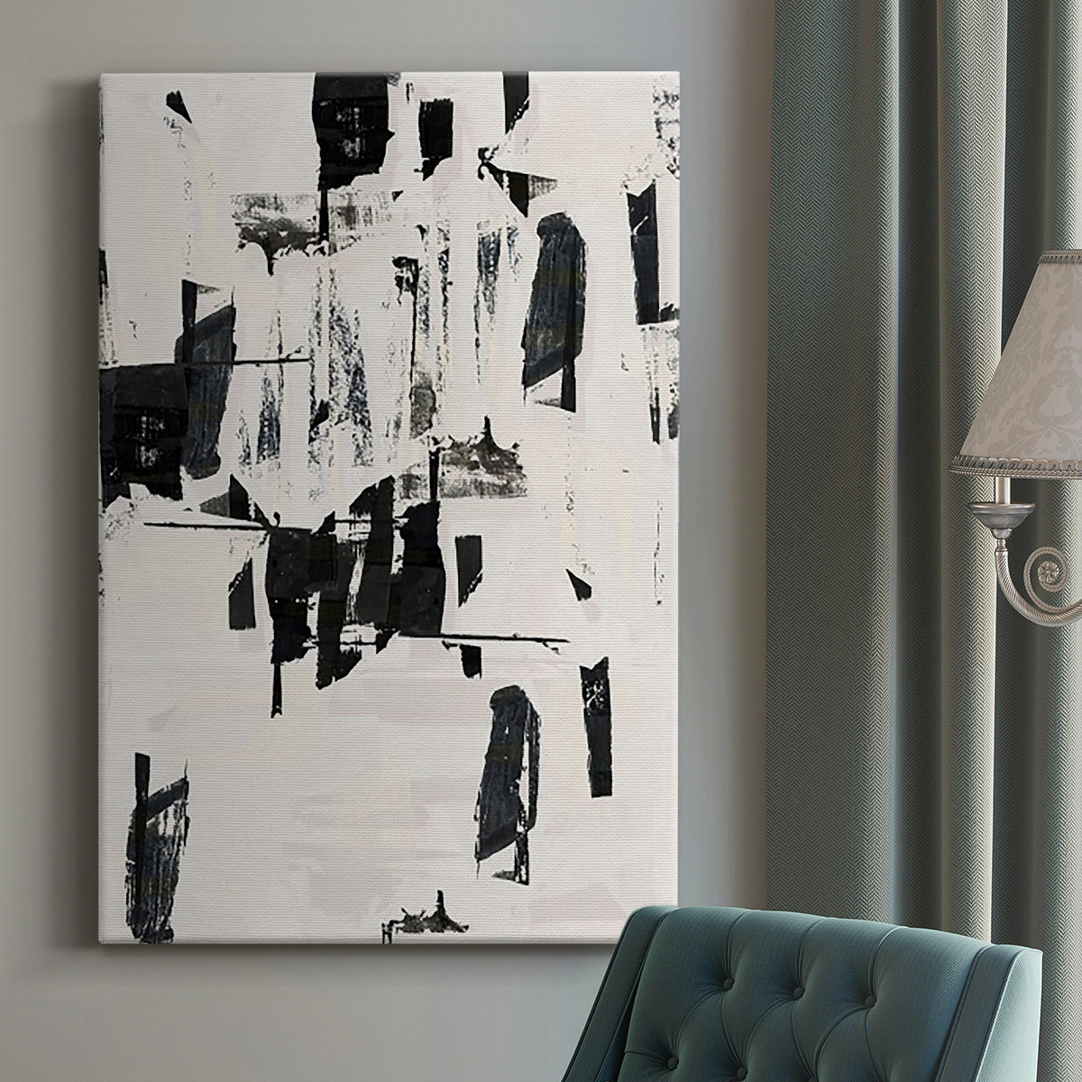17 Stories Tiles And Texture Abstract Angles V On Canvas Print | Wayfair