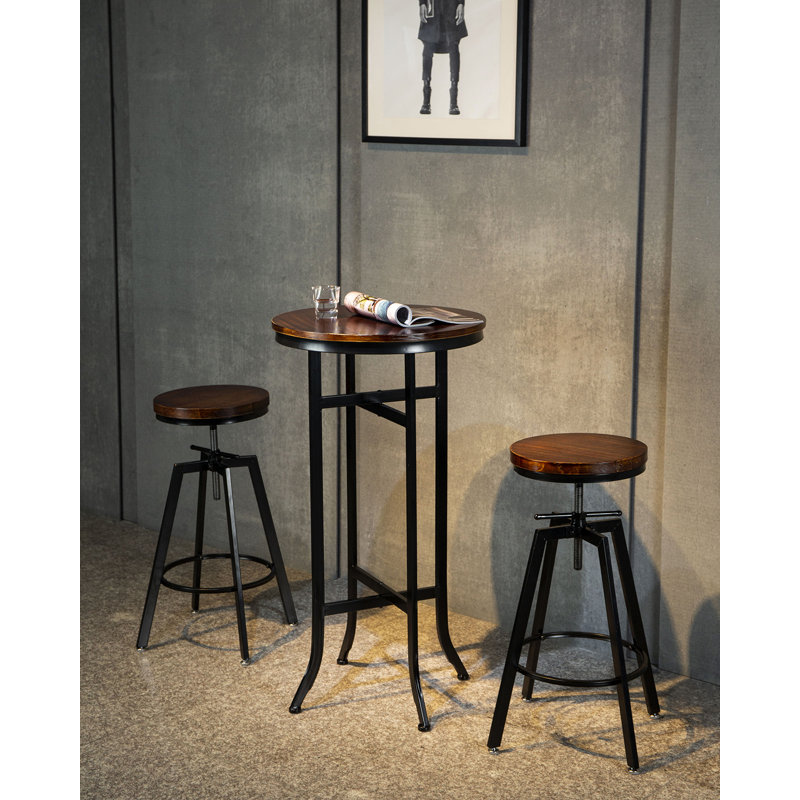 Williston Forge Leeming Bar Height 21.6'' Pedestal Dining Table ...