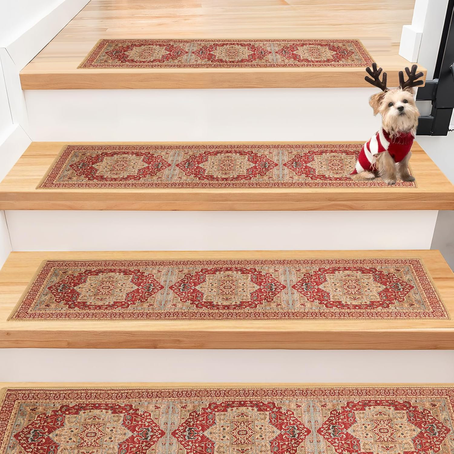 Wildon Home® Carpet Stair Treads Non Slip Stair Treads For Wooden Steps ...