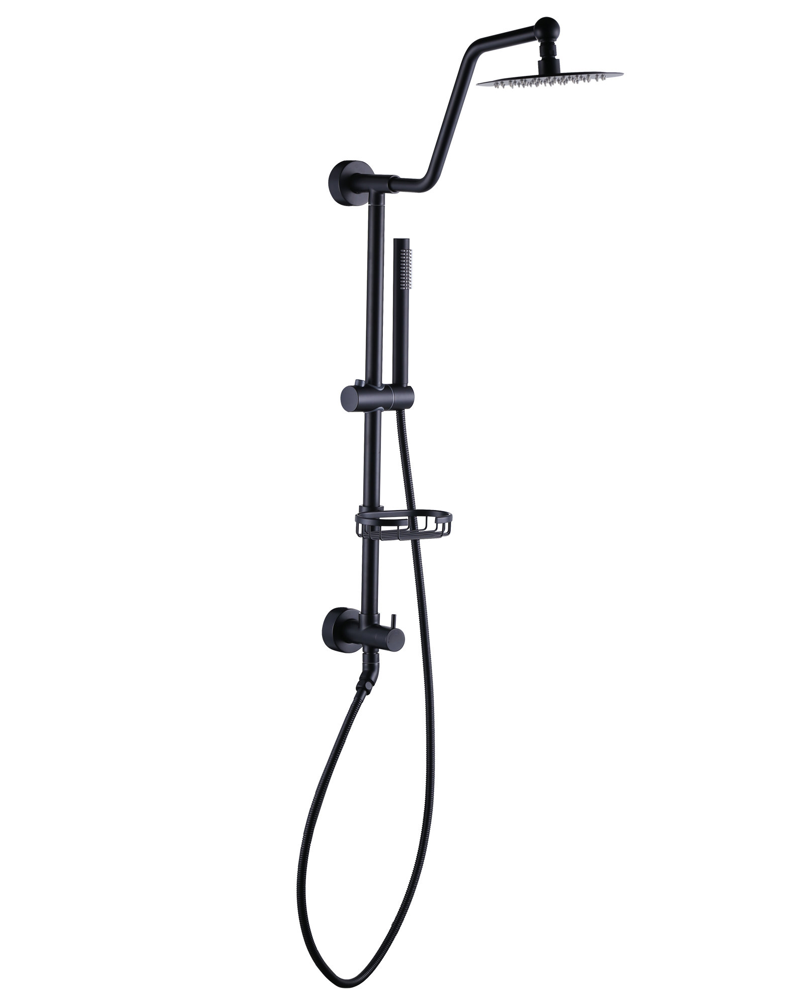 iVIGA 1-Spray Multifunction Round Wall Bar Shower Kit with Swivel ...