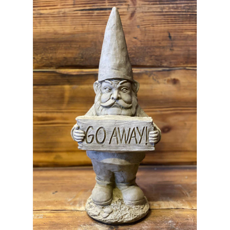 Happy Larry Roush Stone Garden Grumpy Dwarf Statue | Wayfair.co.uk