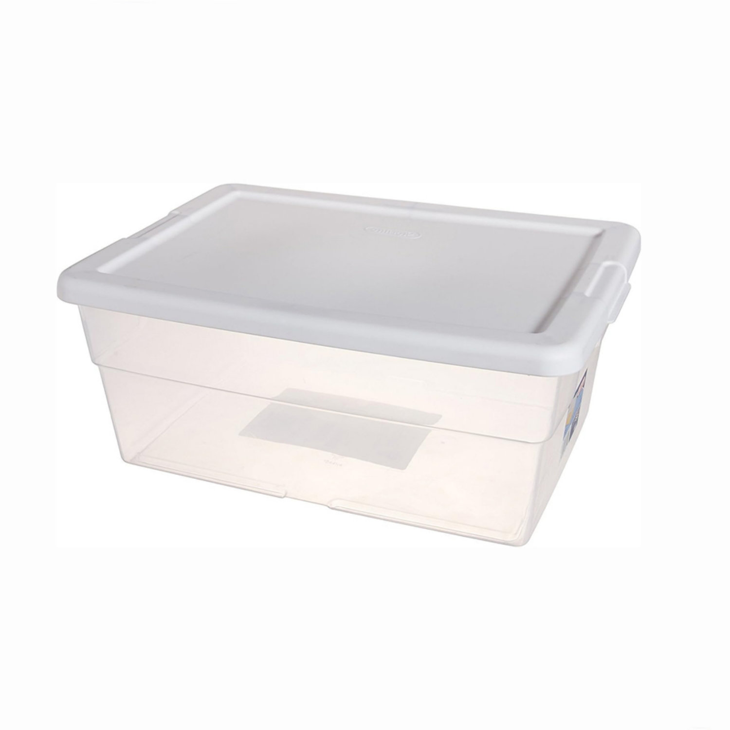 Prep & Savour 16 Quart Basic Clear Storage Box with White Lid (Pack of ...