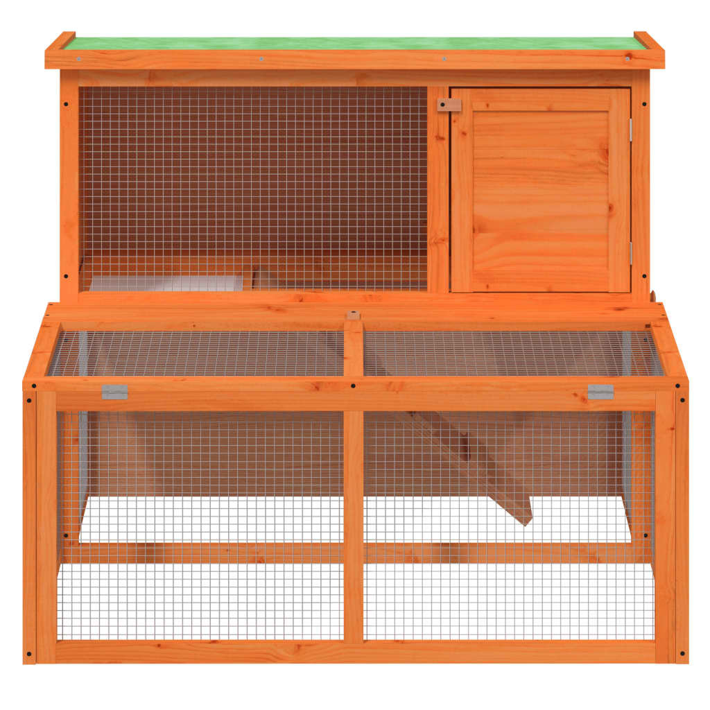 Archie & Oscar™ Rabbit Hutch Brown 40.2"X35.4"X33.3" Solid Wood Pine ...