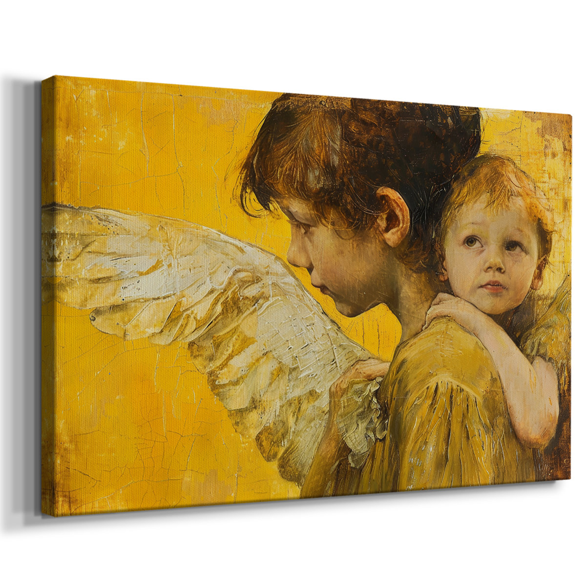 Fleur De Lis Living Angels From Above-CIII -Gallery Wrapped Cavas | Wayfair