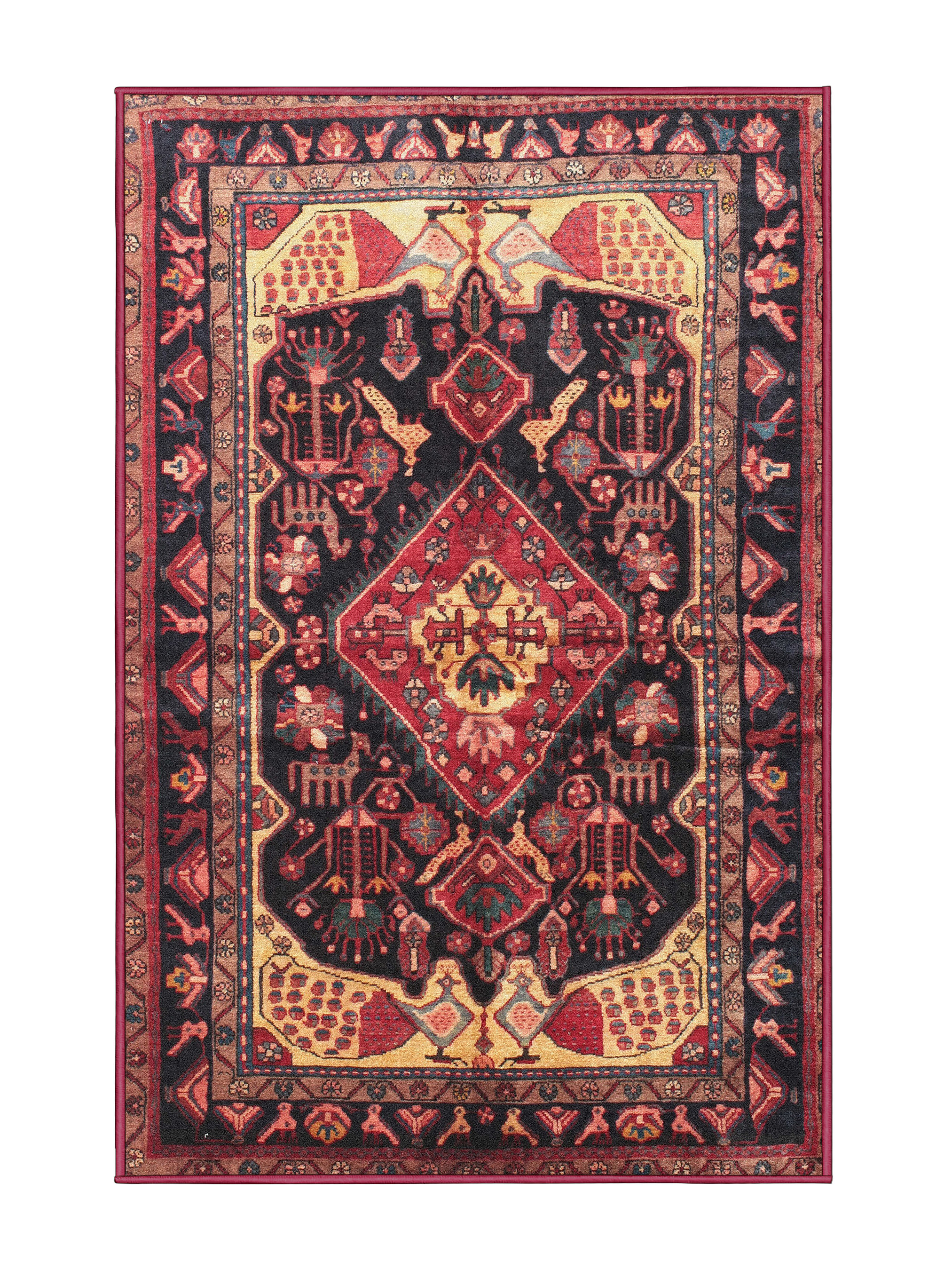 Bloomsbury Market Feurstein Traditional Red/Black Area Rug - Wayfair Canada