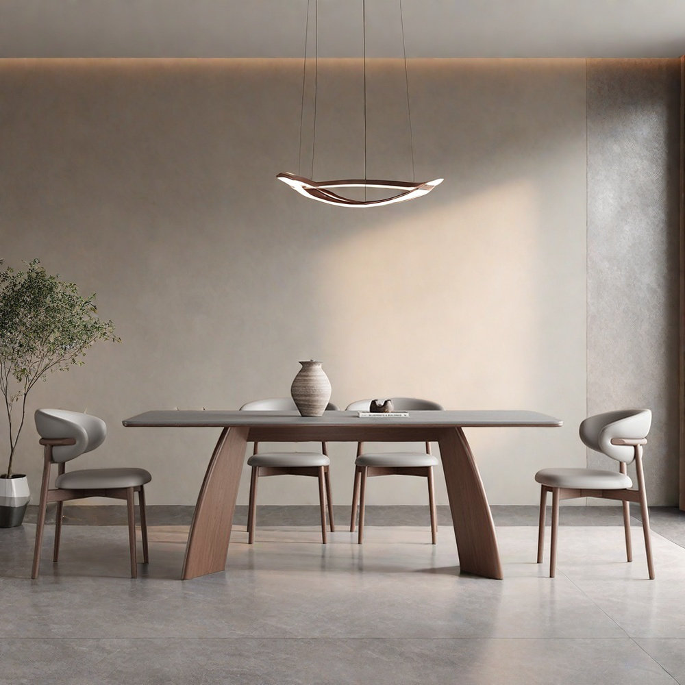 A Zoetic Home Vintage solid wood rock slab dining table set | Wayfair