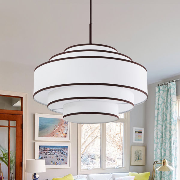 Wade Logan® Aasim 30" 7-Light Dimmable Tiered Drum Chandelier & Reviews ...