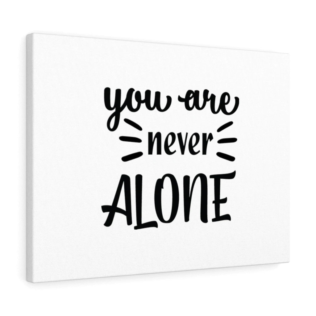 Trinx Scripture Canvas You Are Never Alone Christian Wall Art Bible ...