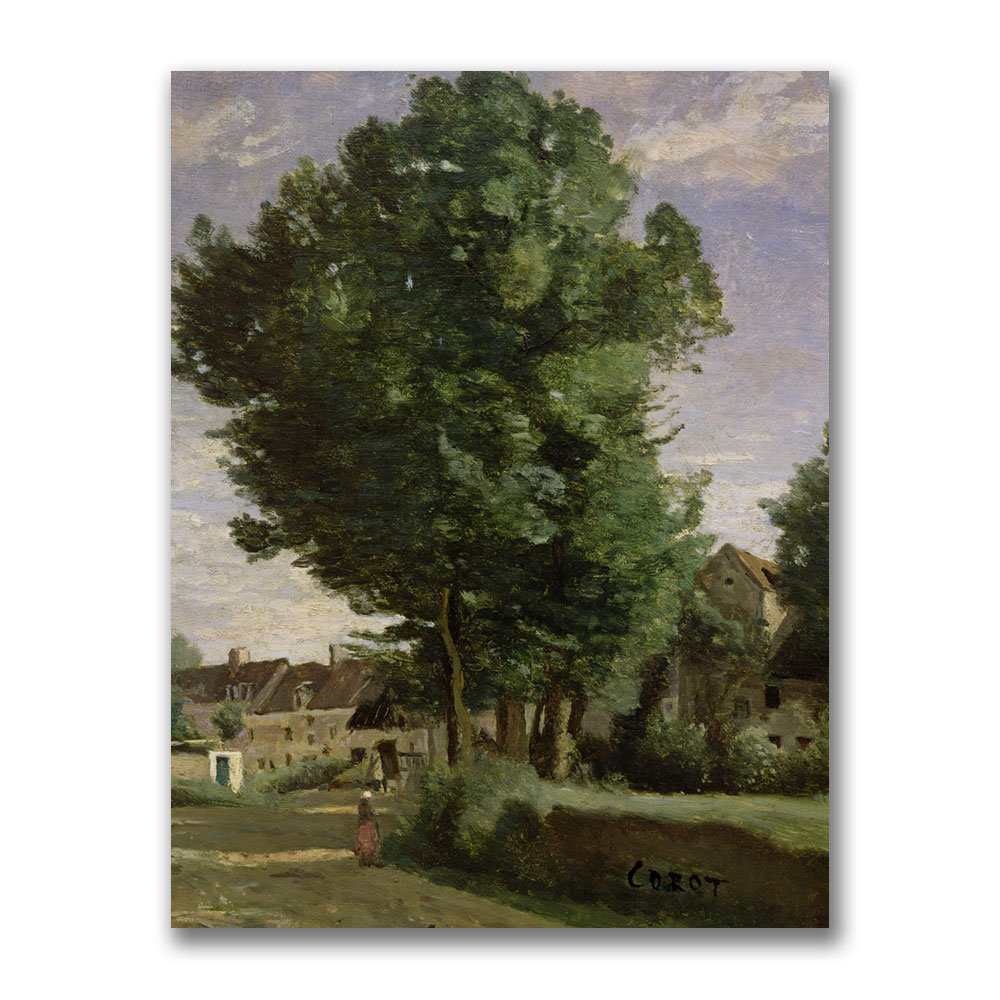 Trademark Fine Art "Outskirts of a Village" by Jean Baptiste Corot ...