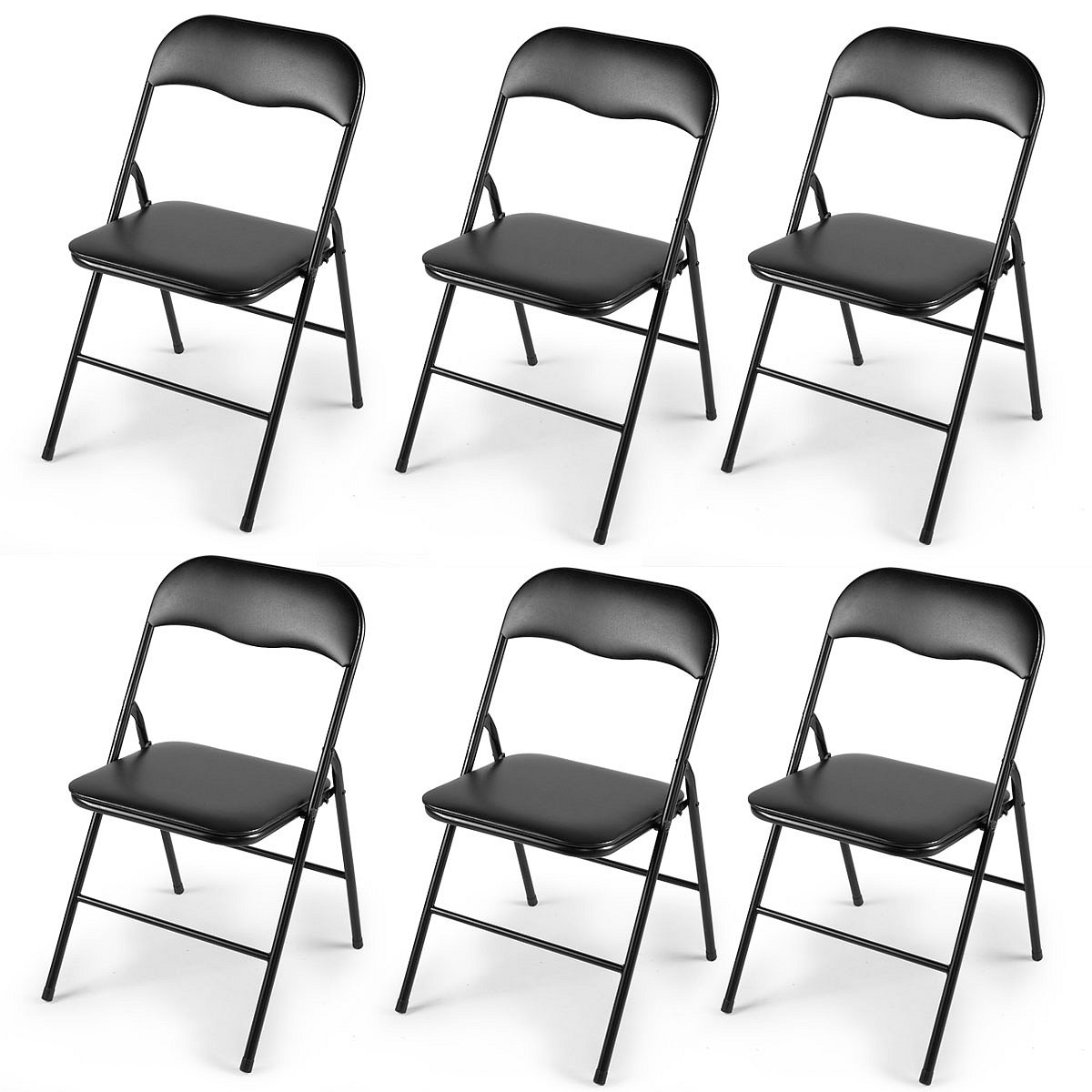 Latitude Run® Plastic Folding Chair, Party Chairs 6 Pack, Stackable ...