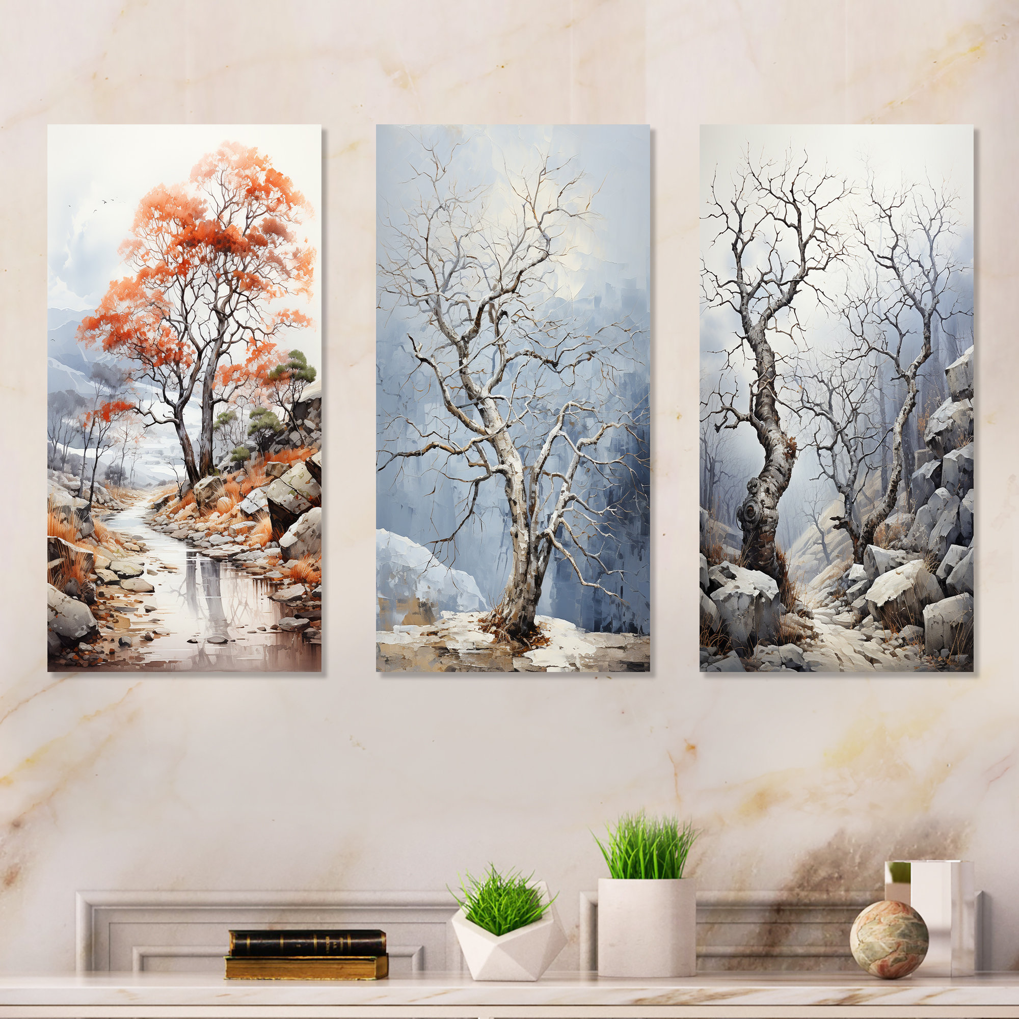 Lark Manor™ Abstract Expression Of A Mystic Oak Tree - Tree Oak Canvas ...