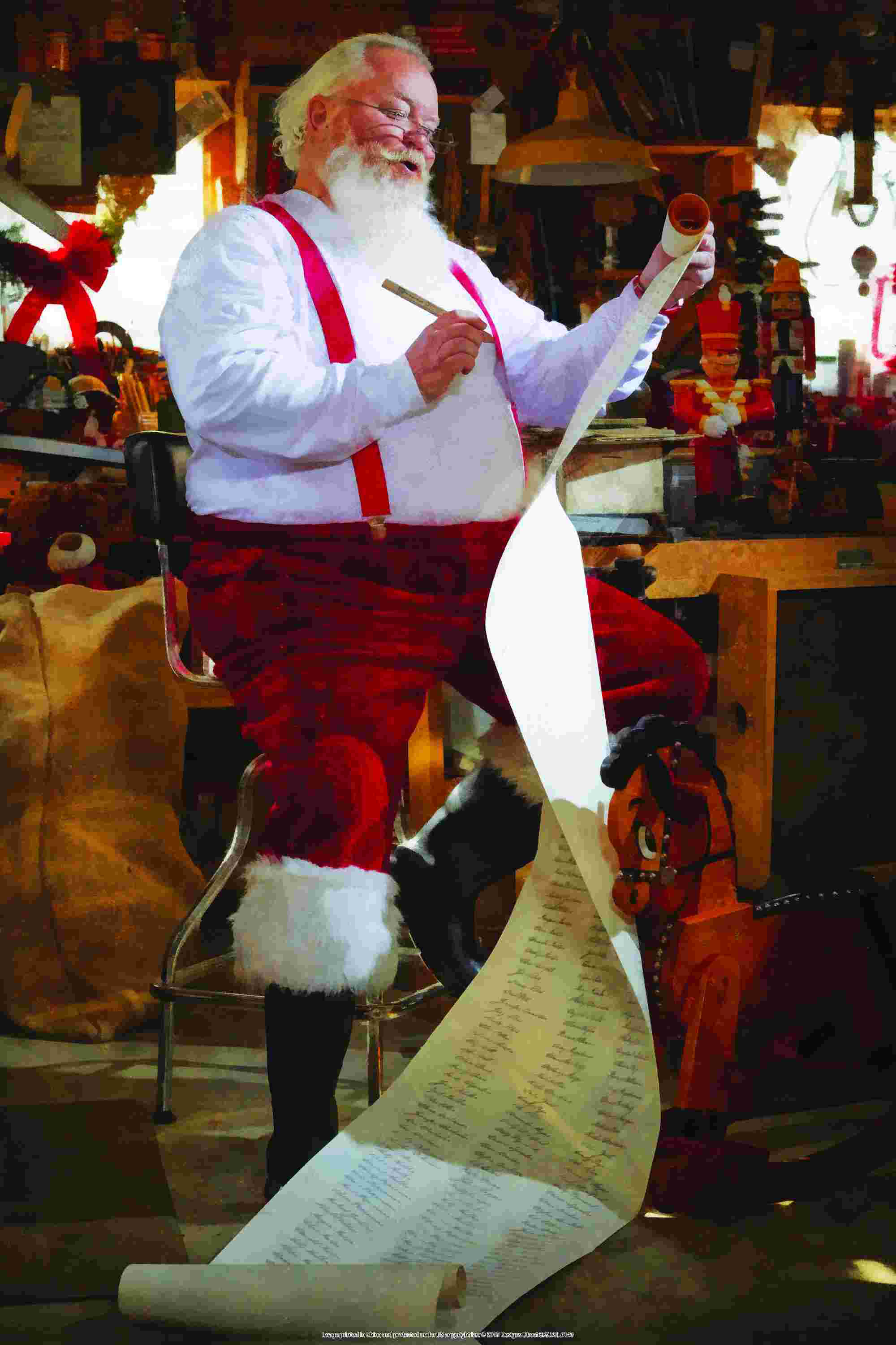 The Holiday Aisle® Santa Checking His List | Wayfair