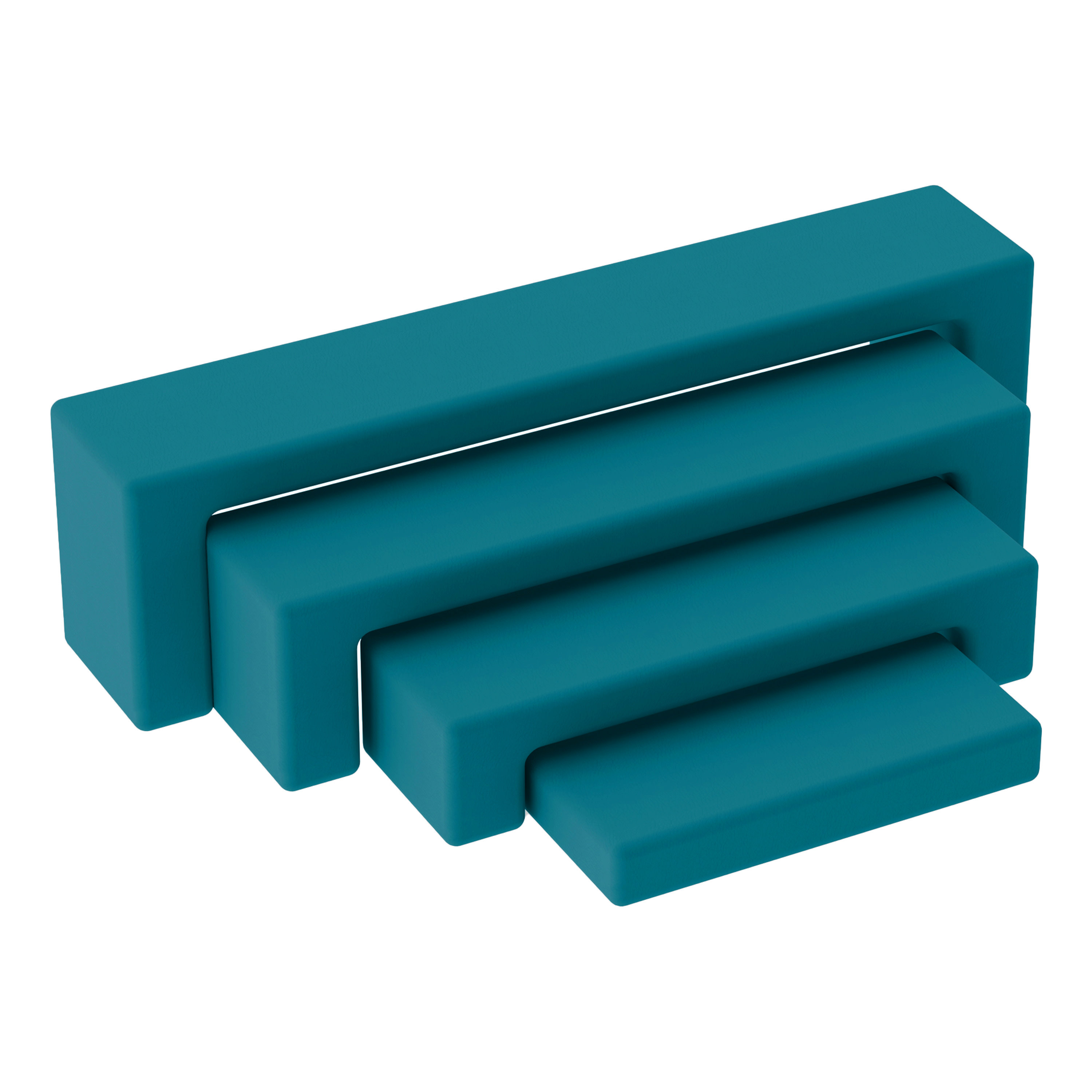 Factory Direct Partners Pro Series Nesting Benches, 4-Piece Set - Navy ...