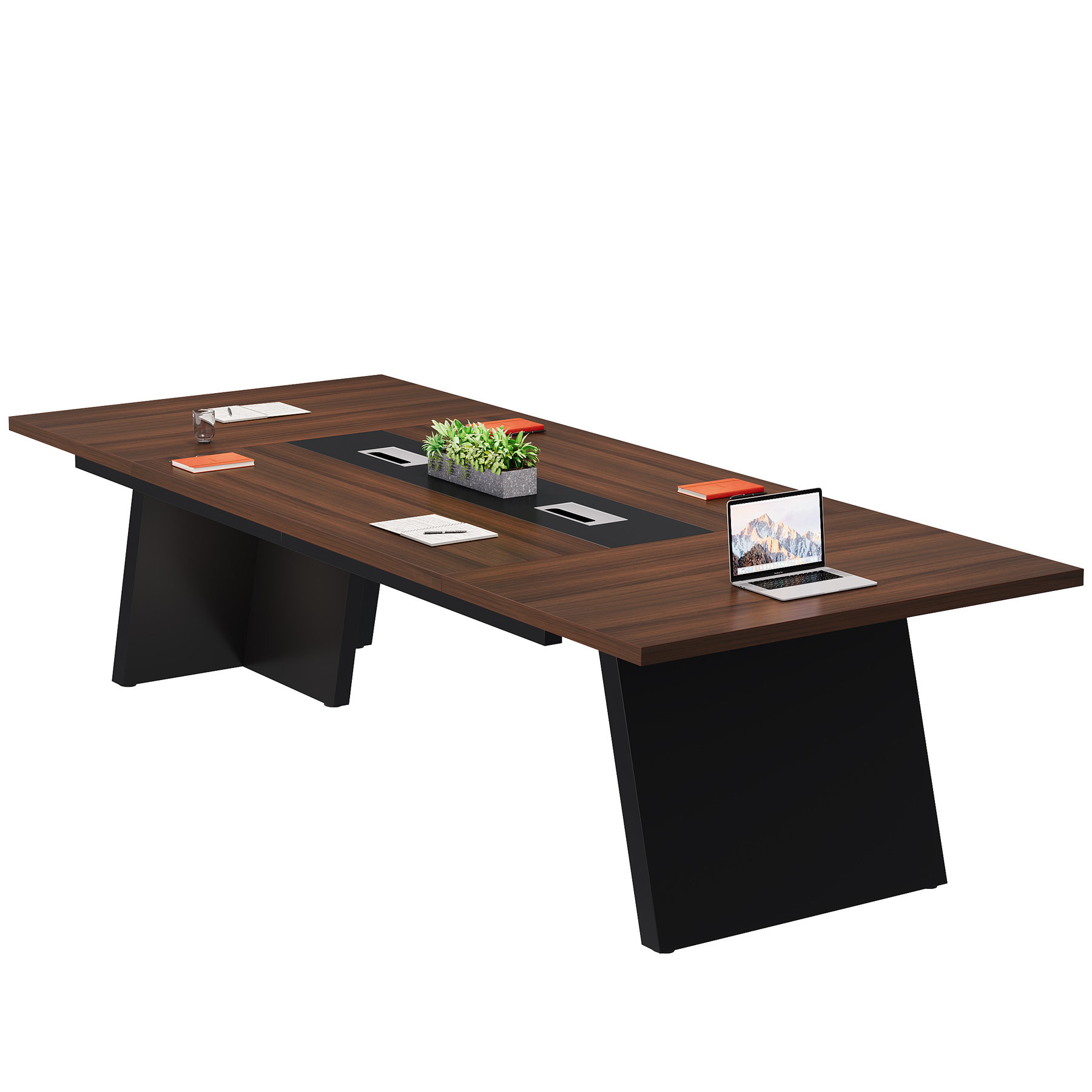 Ebern Designs 8ft Conference Room Table For 8-10 People, Meeting Table ...