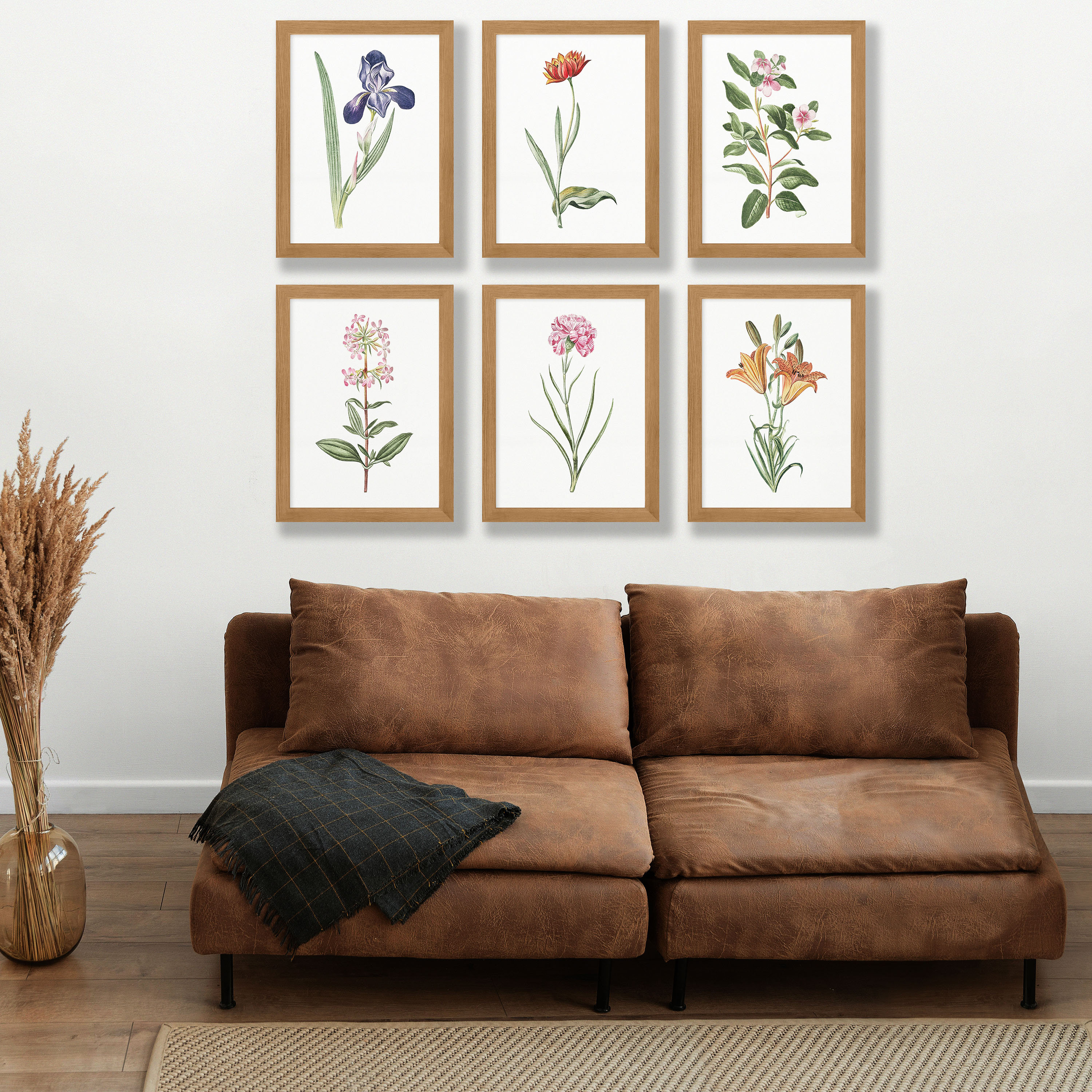 Bay Isle Home™ Vintage Floral Prints On Paper 6 Pieces Set | Wayfair