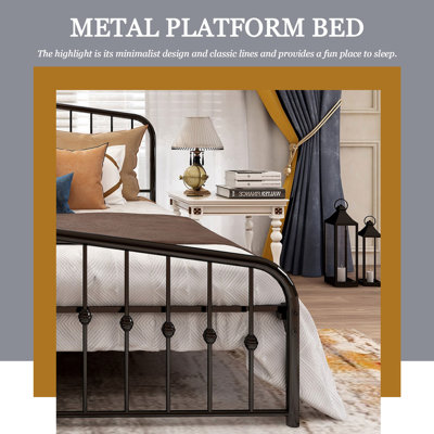 Red Barrel Studio® Aalderk Metal Platform Bed & Reviews | Wayfair