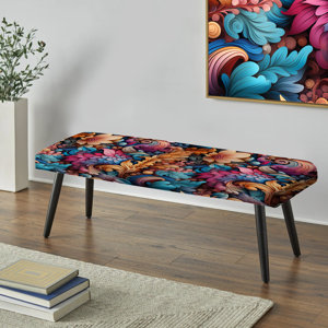 Design Art Retro Revival Paisley Pattern - Paisley Upholstered Black ...