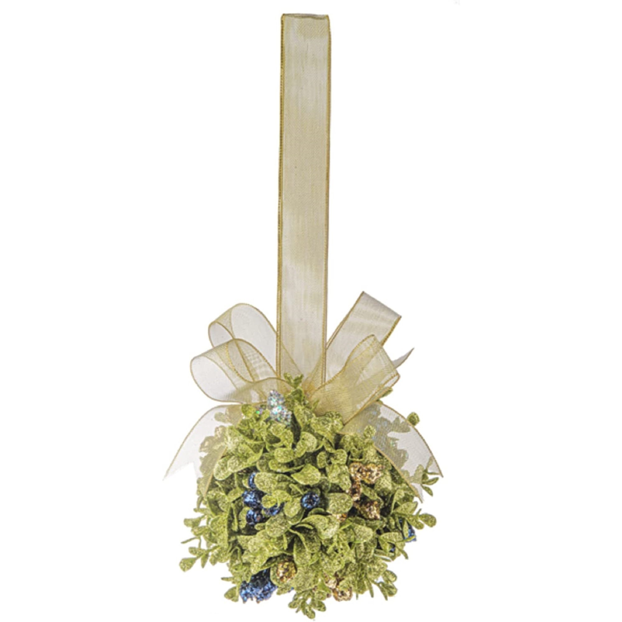 The Holiday Aisle® Plastic Mistletoe Door Decor Kissball with a Ribbon ...