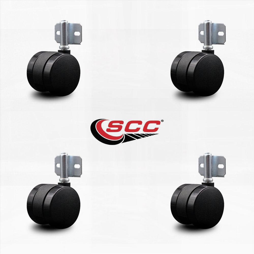 Service Caster 2 Inch Nylon Twin Wheel Casters with Side Mounting ...
