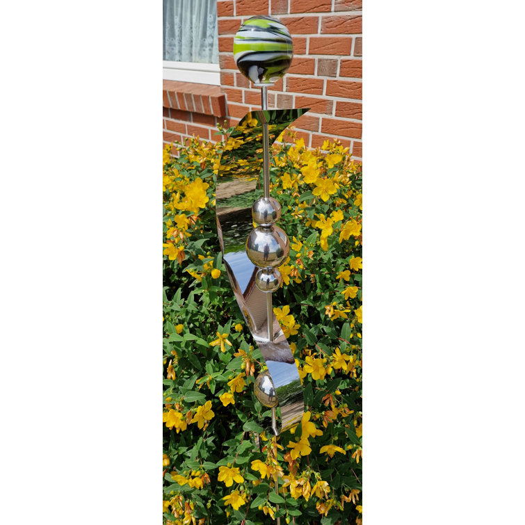 Ophelia & Co. Rozzer Metal Abstract Gazing Ball | Wayfair.co.uk