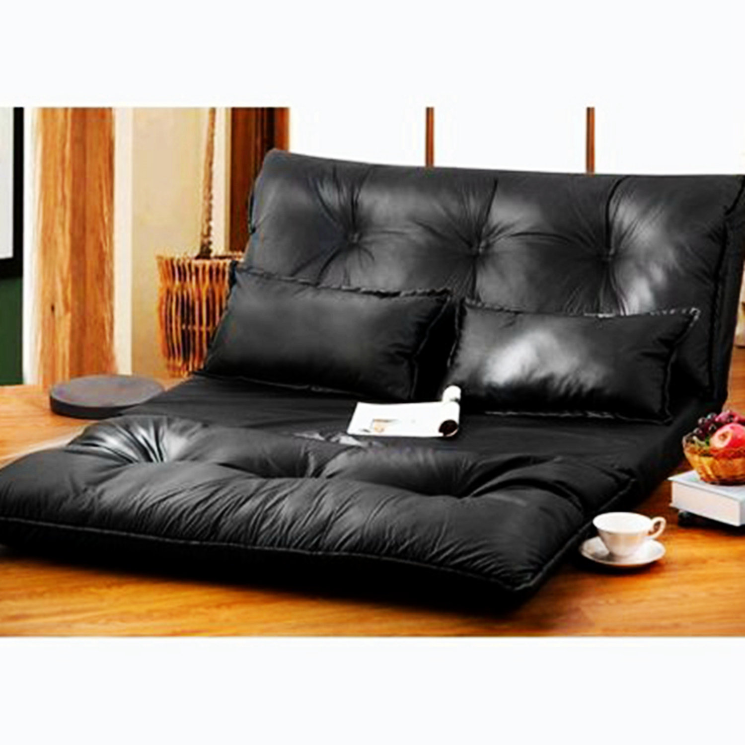Latitude Run® 43.31'' Vegan Leather Loveseat, Game Sofa, Lazy Sofa ...