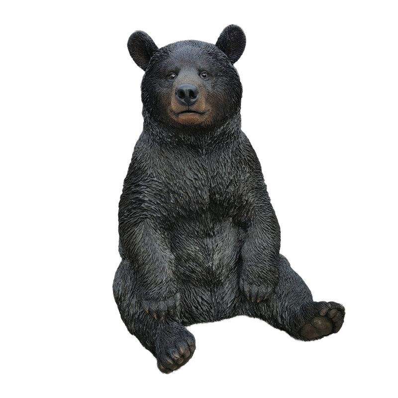 Hi-Line Gift Ltd. Onyx Guardian: Majestic Black Polyresin Sitting Bear ...