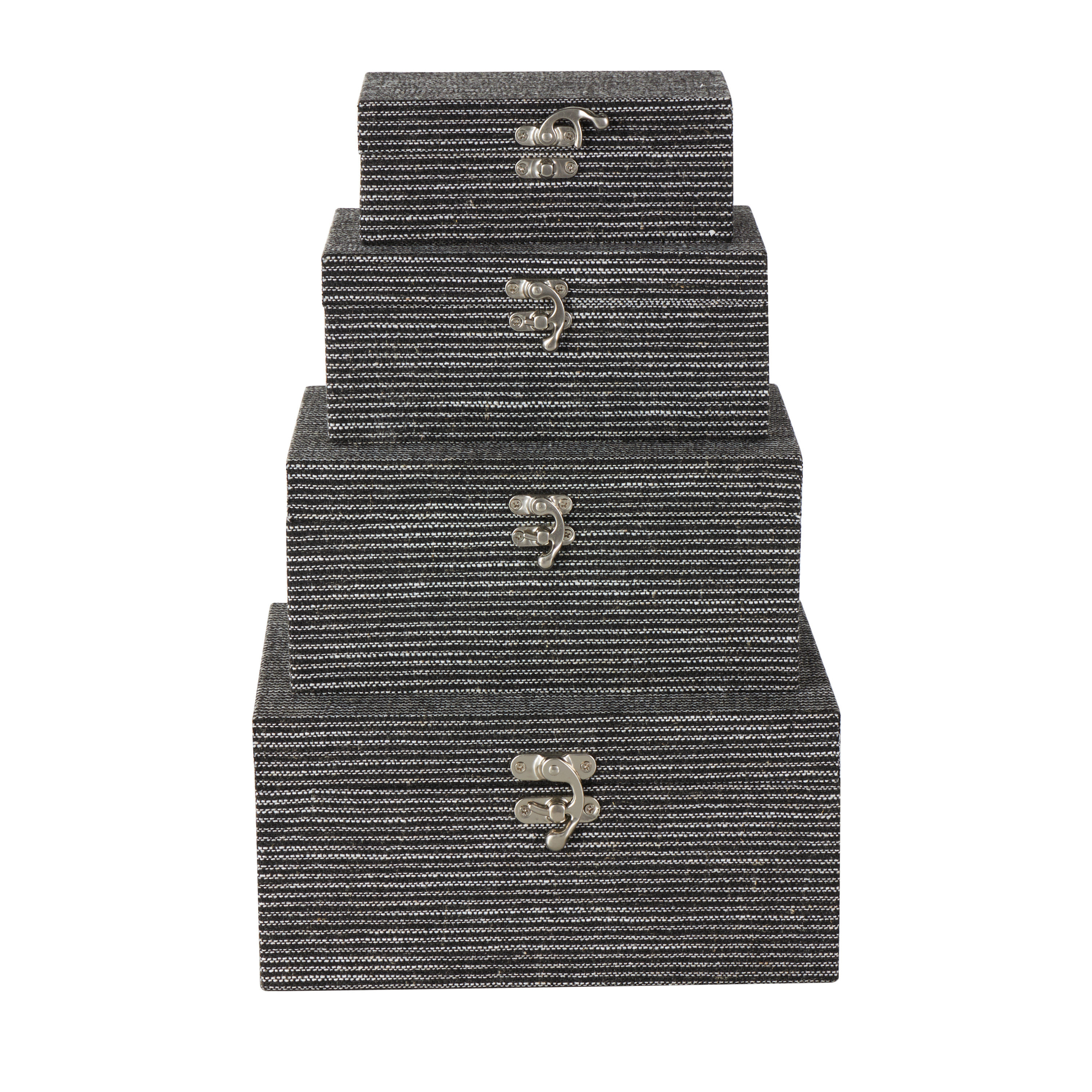 Latitude Run® Cole And Grey Fabric Handmade Storage Decorative Box With ...