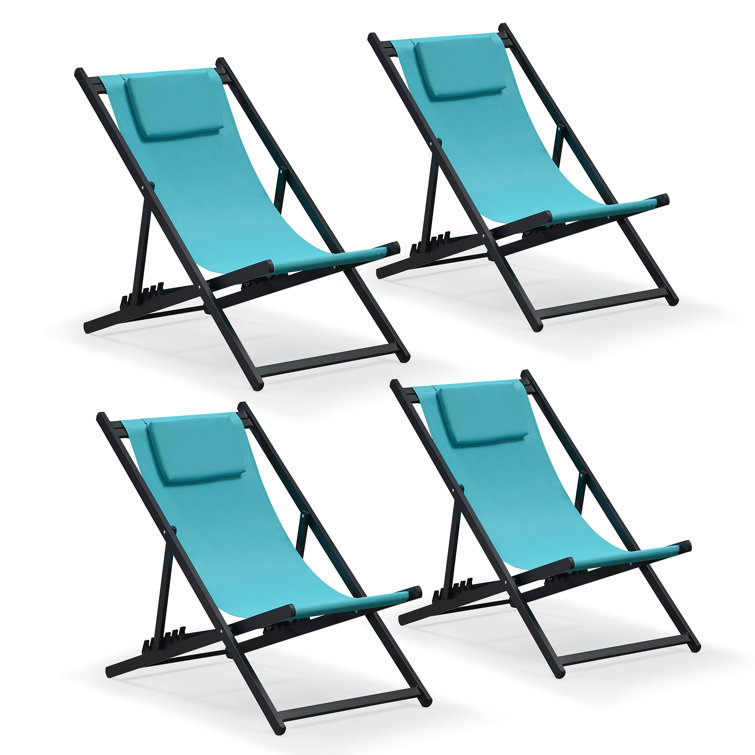 Hokku Designs Chaise de plage inclinable / pliante Kathaline avec ...
