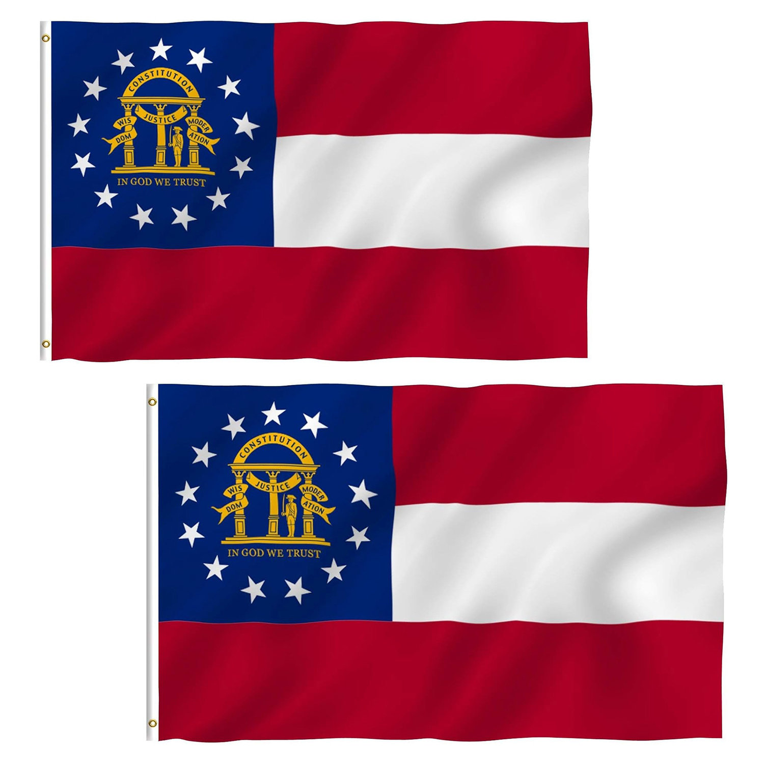 Charlton Home Fly Breeze 3x5 Foot Georgia State Polyester Flag - State ...