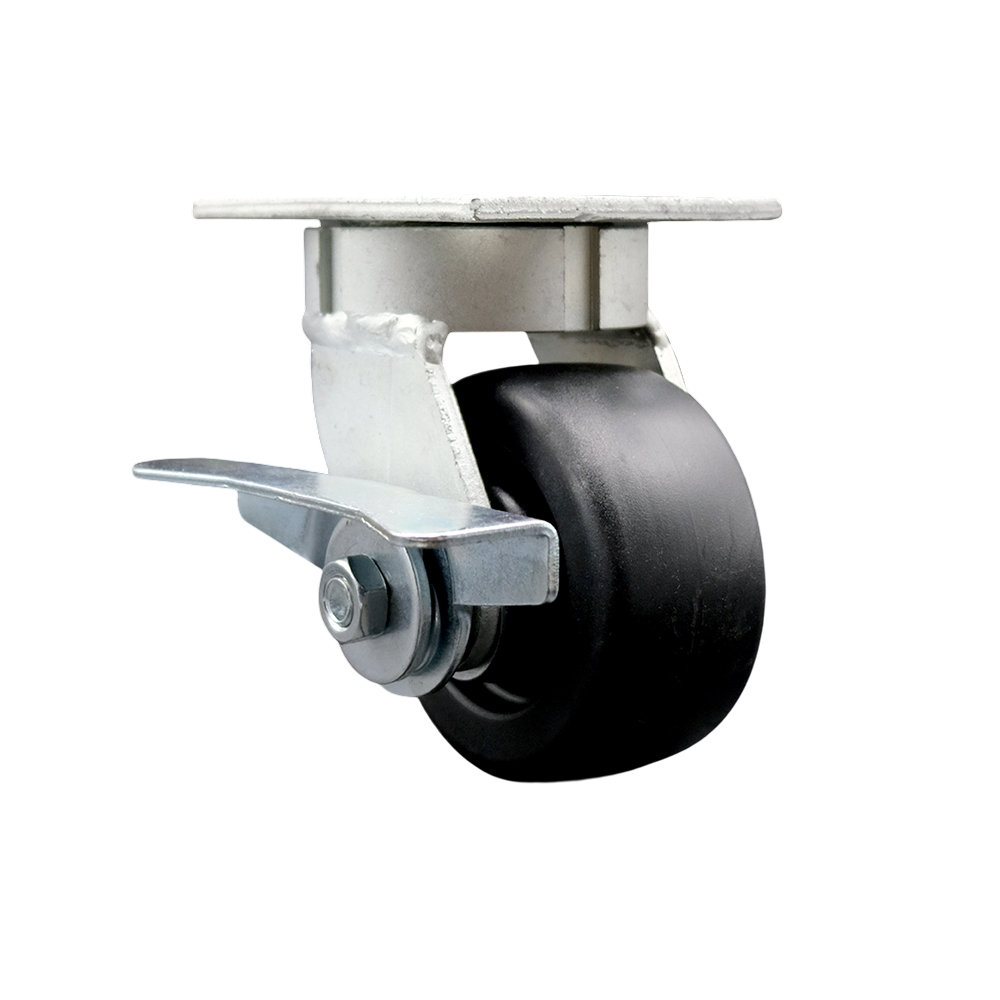 Service Caster 4 Inch Kingpinless Polyolefin Wheel Swivel Caster with ...
