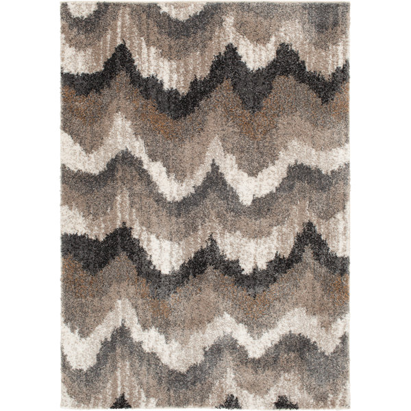 Wrought Studio™ Tulsa Riverlyn Brown Geode Polypropylene Indoor Area ...