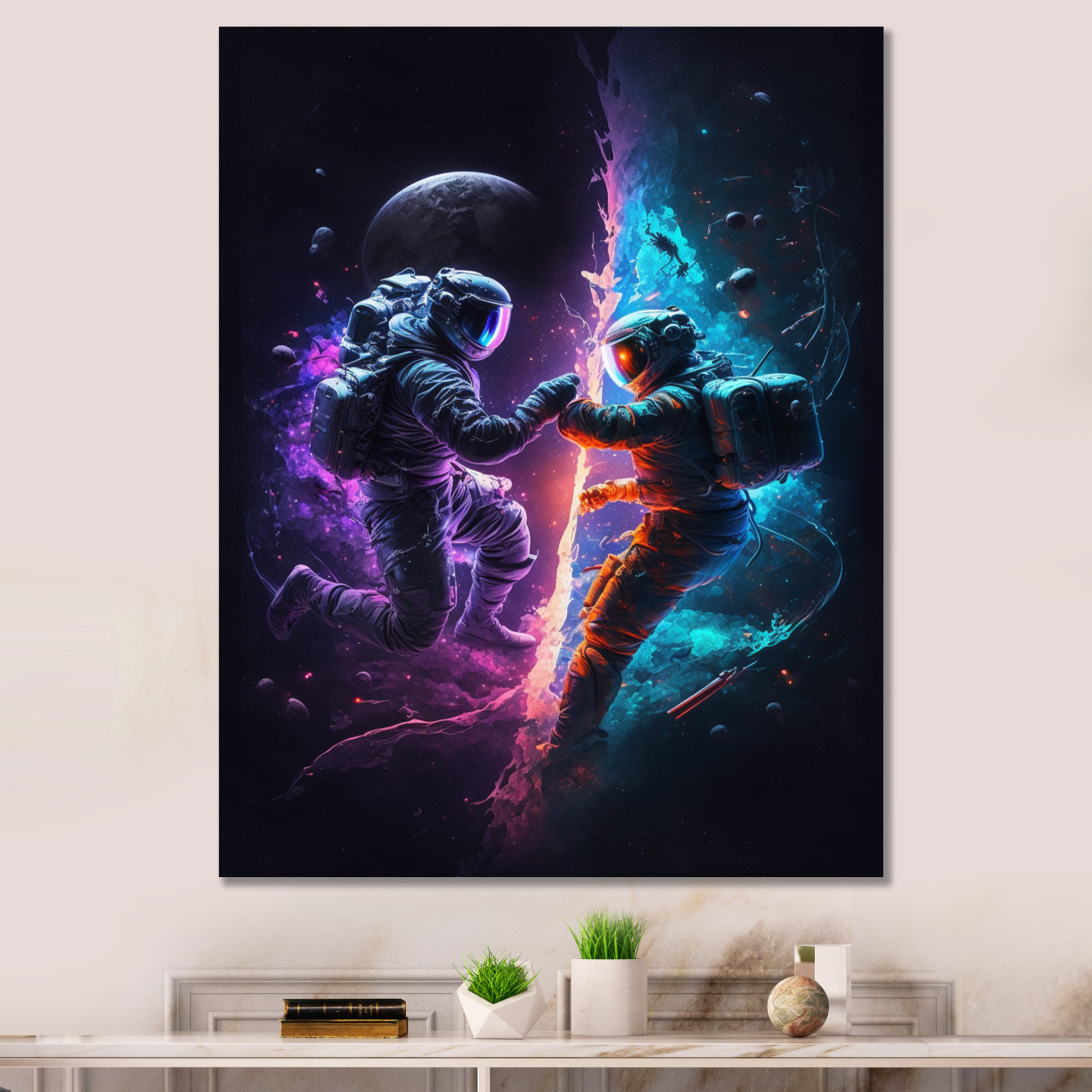Ebern Designs Cosmic Astronaut Explorers II - Space Canvas Art Print ...