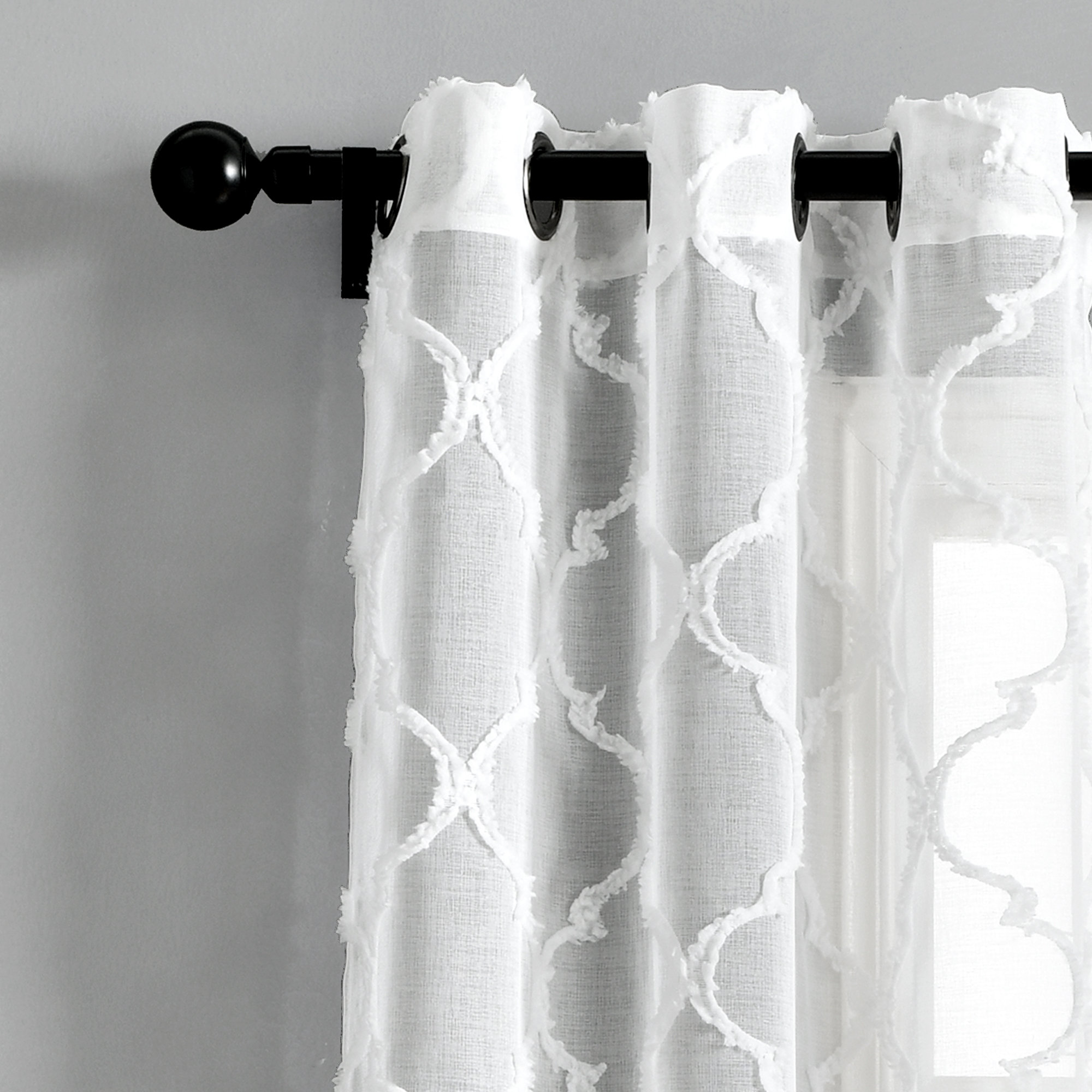Lush Decor Avon Trellis Sheer Trellis Sheer Curtain Panels & Reviews ...