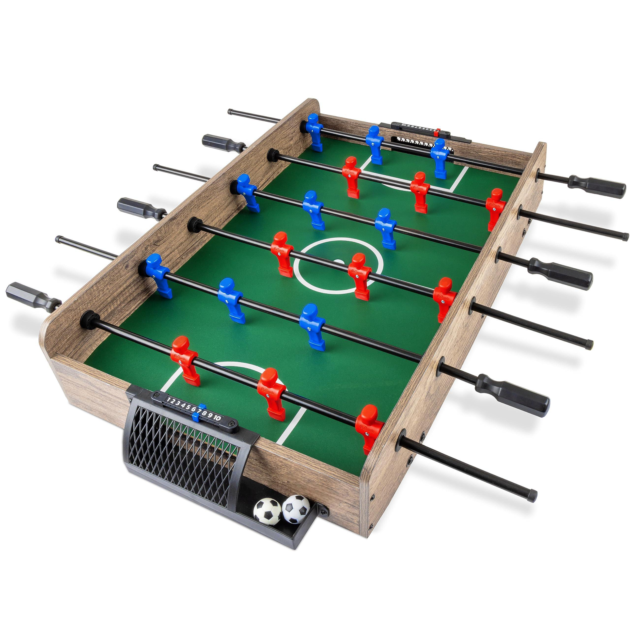 BOJUNTAN 32 Inch Tabletop Foosball Game Set - Oak Or Black | Wayfair