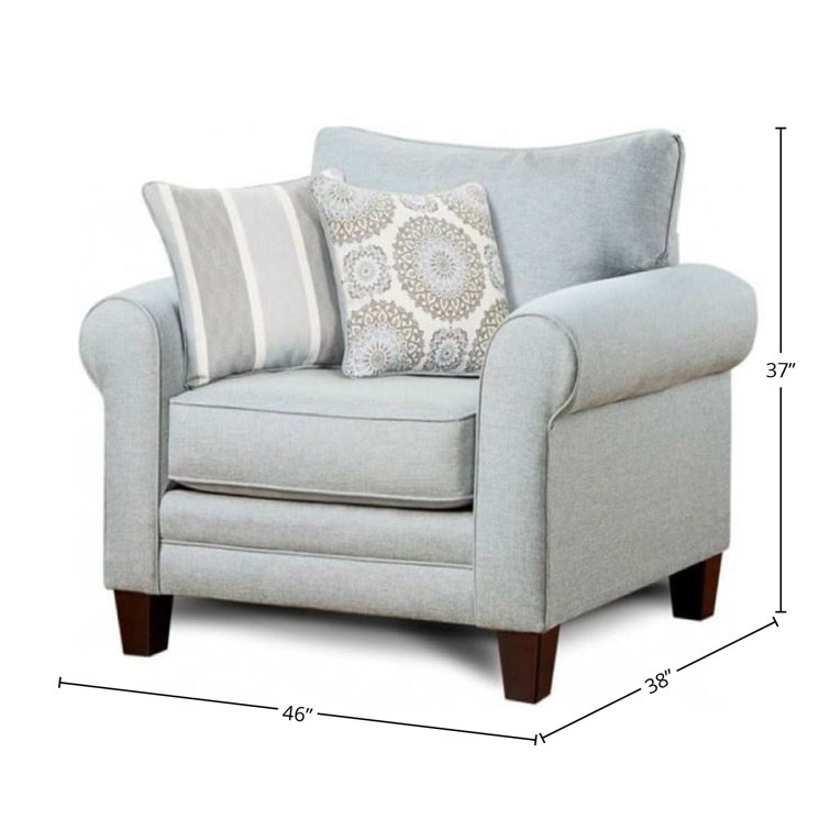 Lark Manor Aravis Upholstered Chair And A Half & Reviews | Wayfair