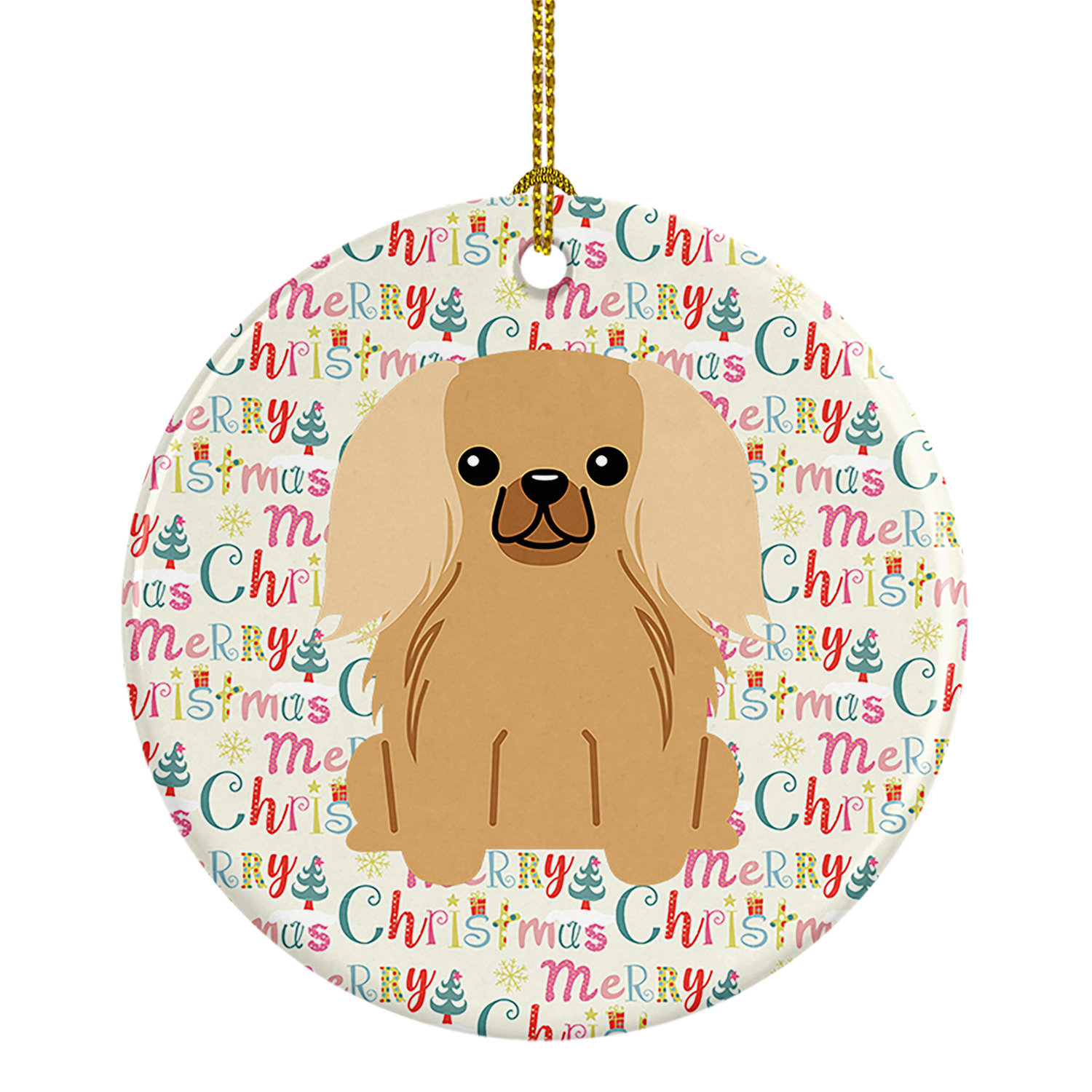 The Holiday Aisle® Merry Christmas Pekingese Fawn Sable Hanging ...