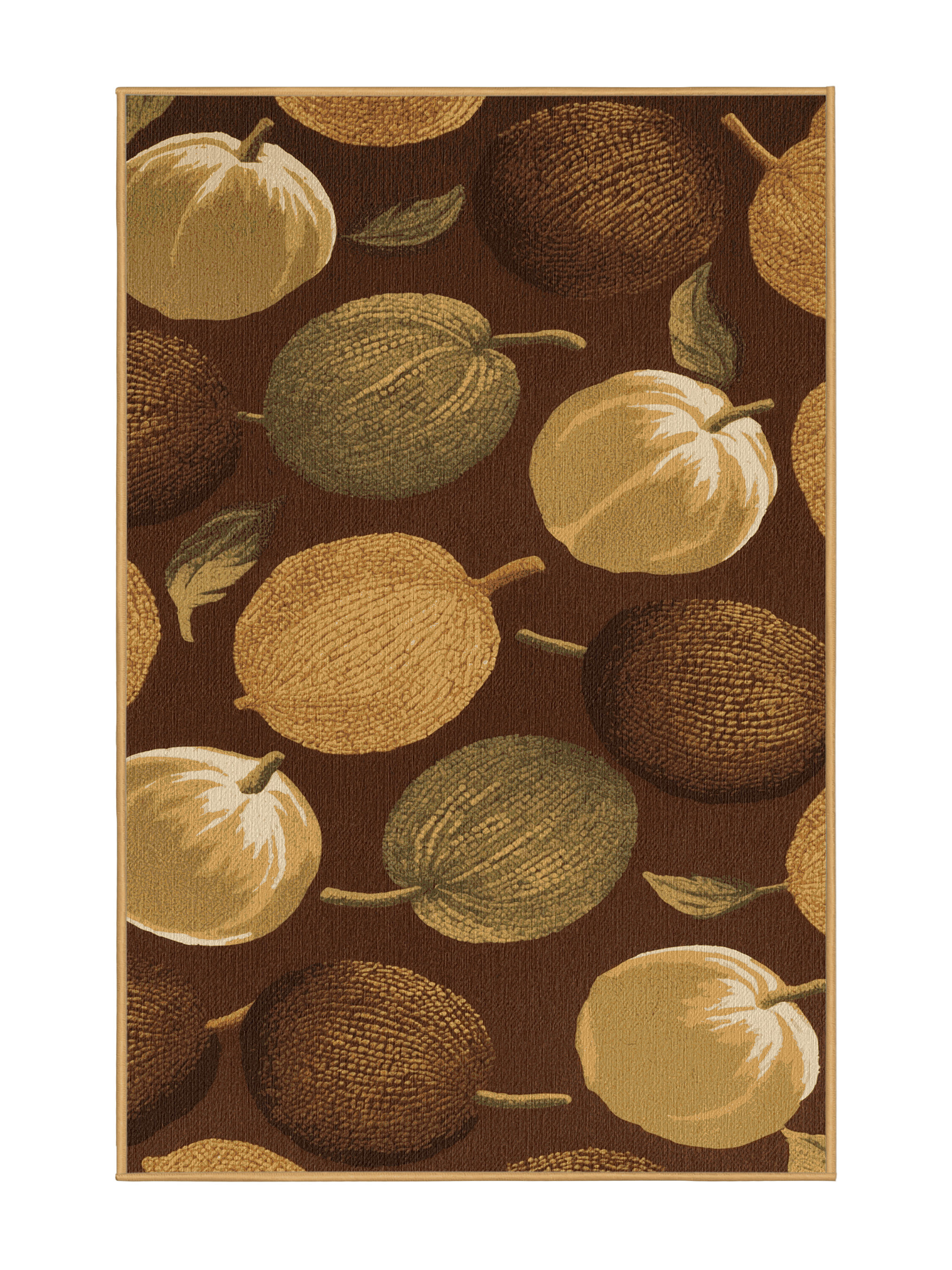 One Allium Way® Washable Sapodilla Fruits Area Rug | Wayfair