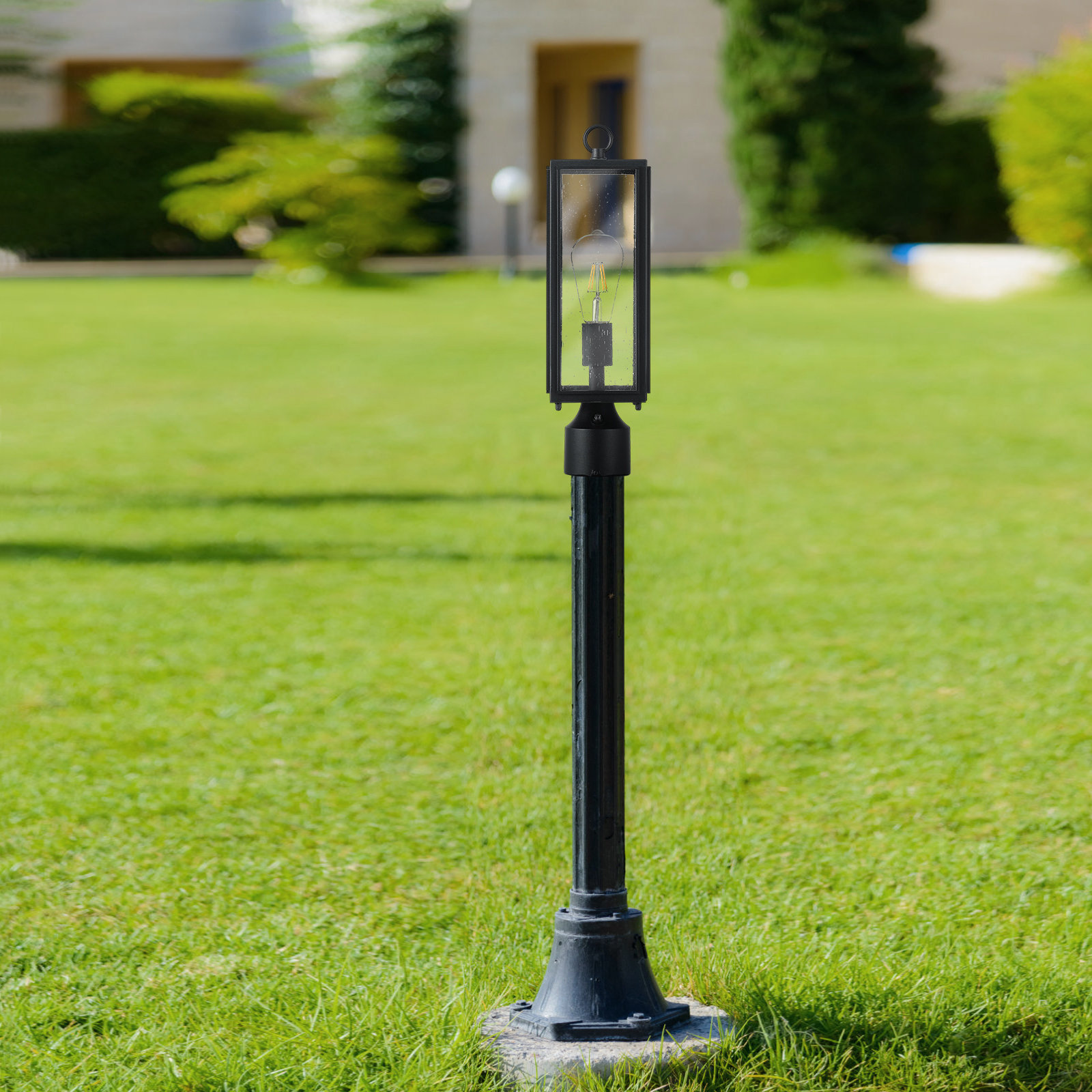 17 Stories Outdoor Dusk To Dawn Post Light Fixture, Exterior Post ...