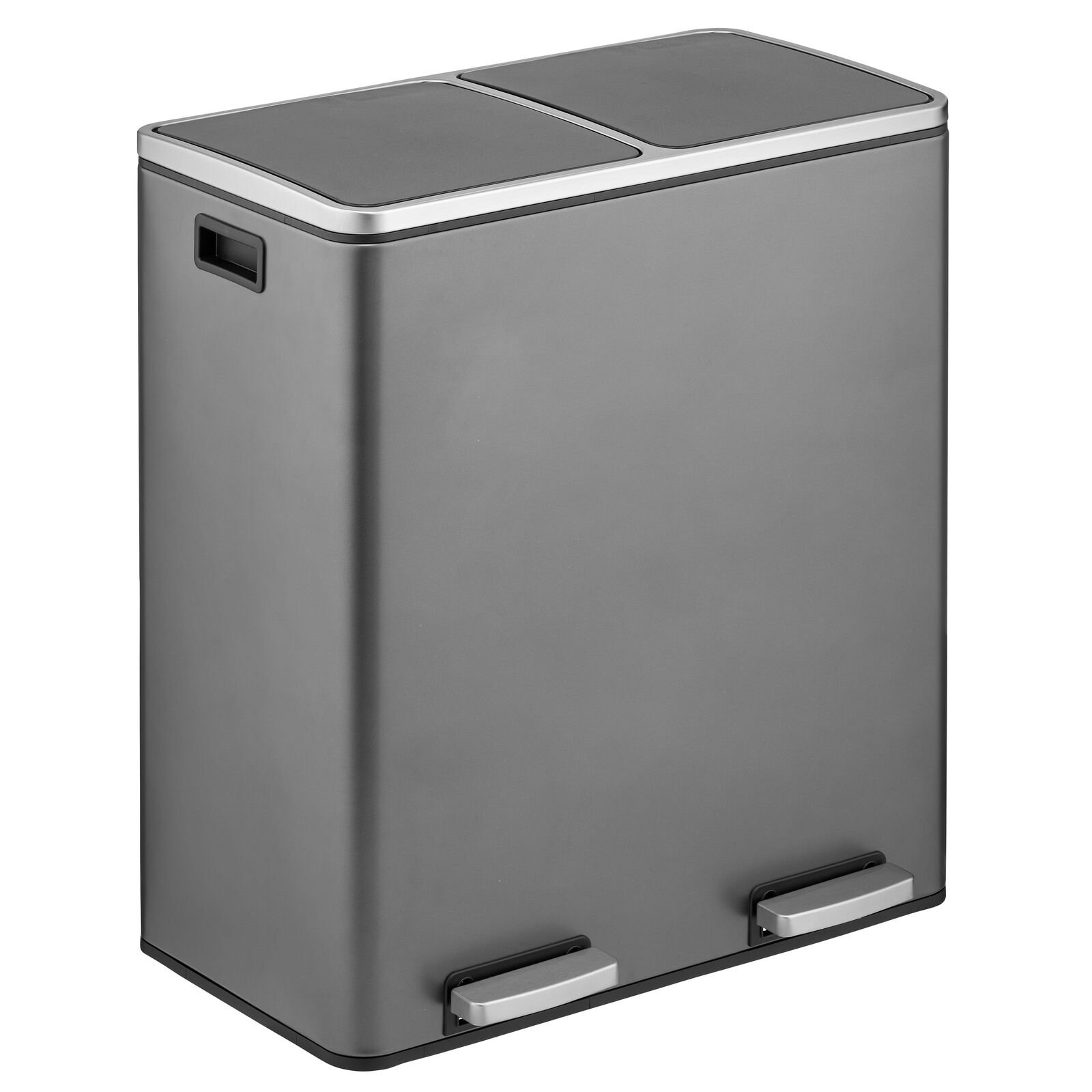 mDesign Steel Multi-Compartments Trash & Recycling Bin | Wayfair