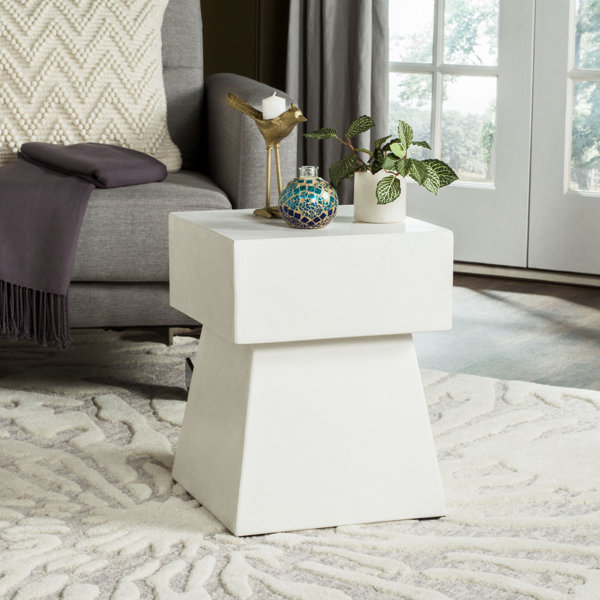 17 Stories Kazir Concrete Top End Table & Reviews | Wayfair