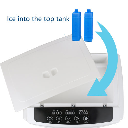 Topteng Portable Evaporative Cooling Humidifier With Wheel Fan | Wayfair