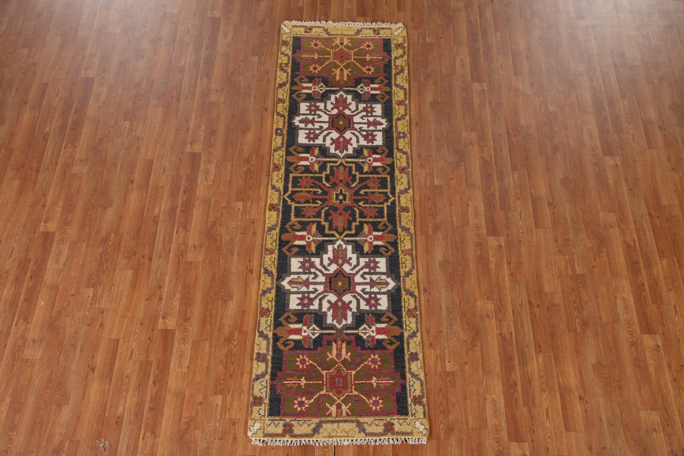 Bungalow Rose Geometric Traditional Indian Runner Rug 3x8 | Wayfair