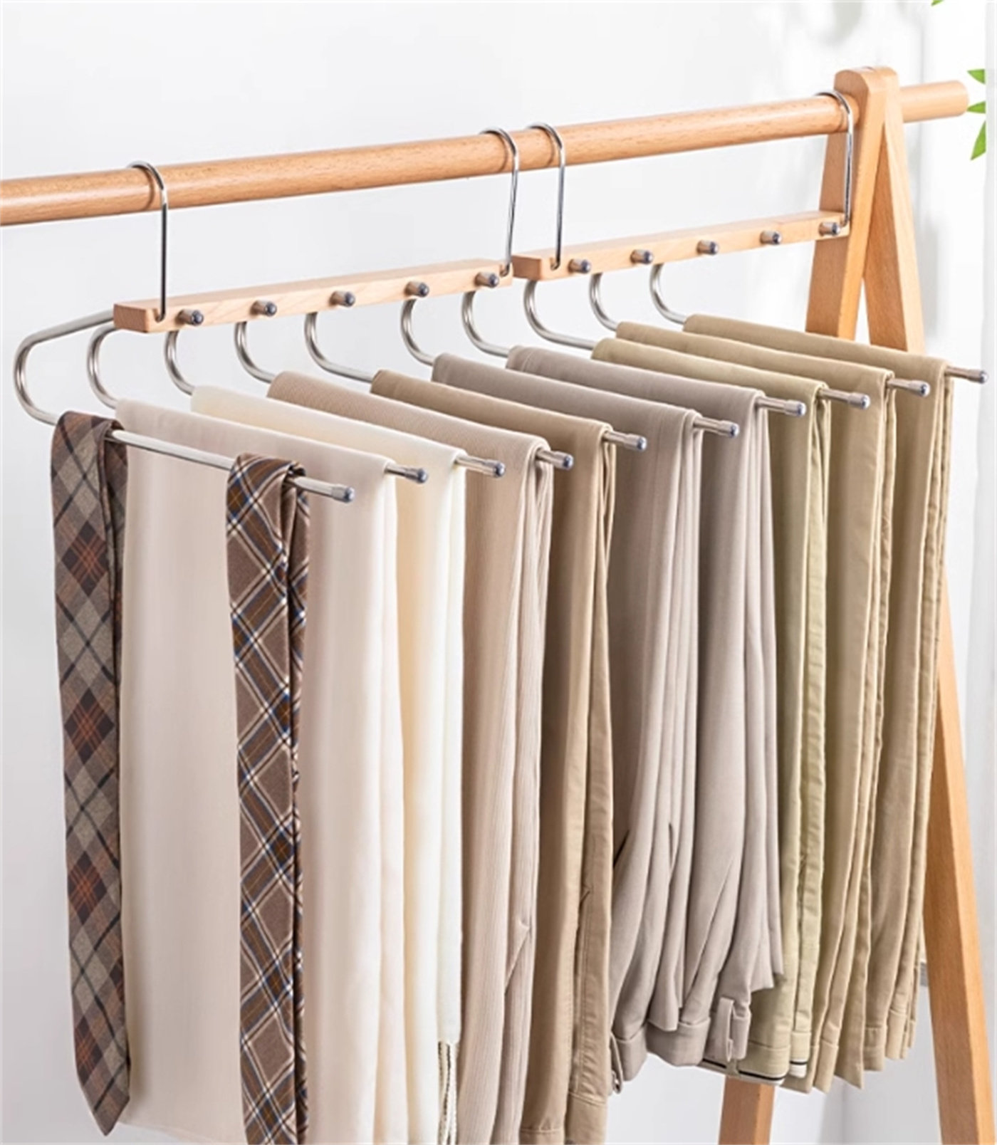 Rebrilliant Darell Wood Non-Slip Multi-Layer Hanger | Wayfair