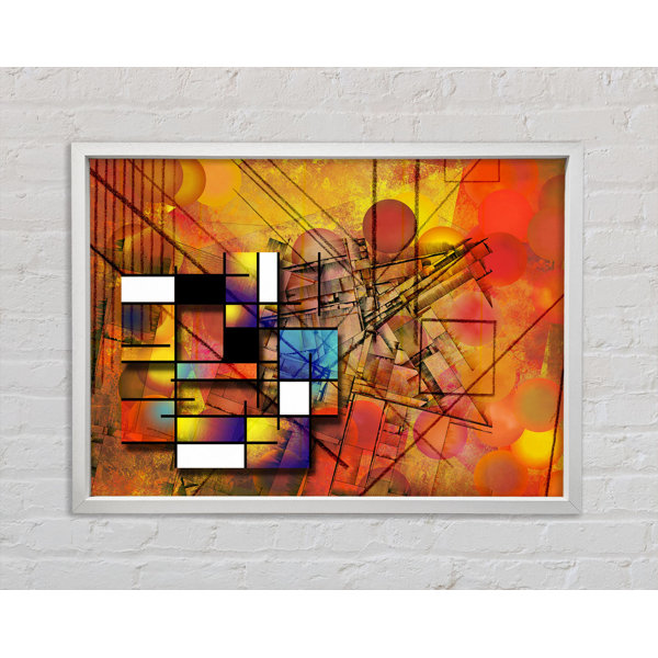 Bright Star Cubism Rainbow - Single Picture Frame Art Prints on Canvas ...