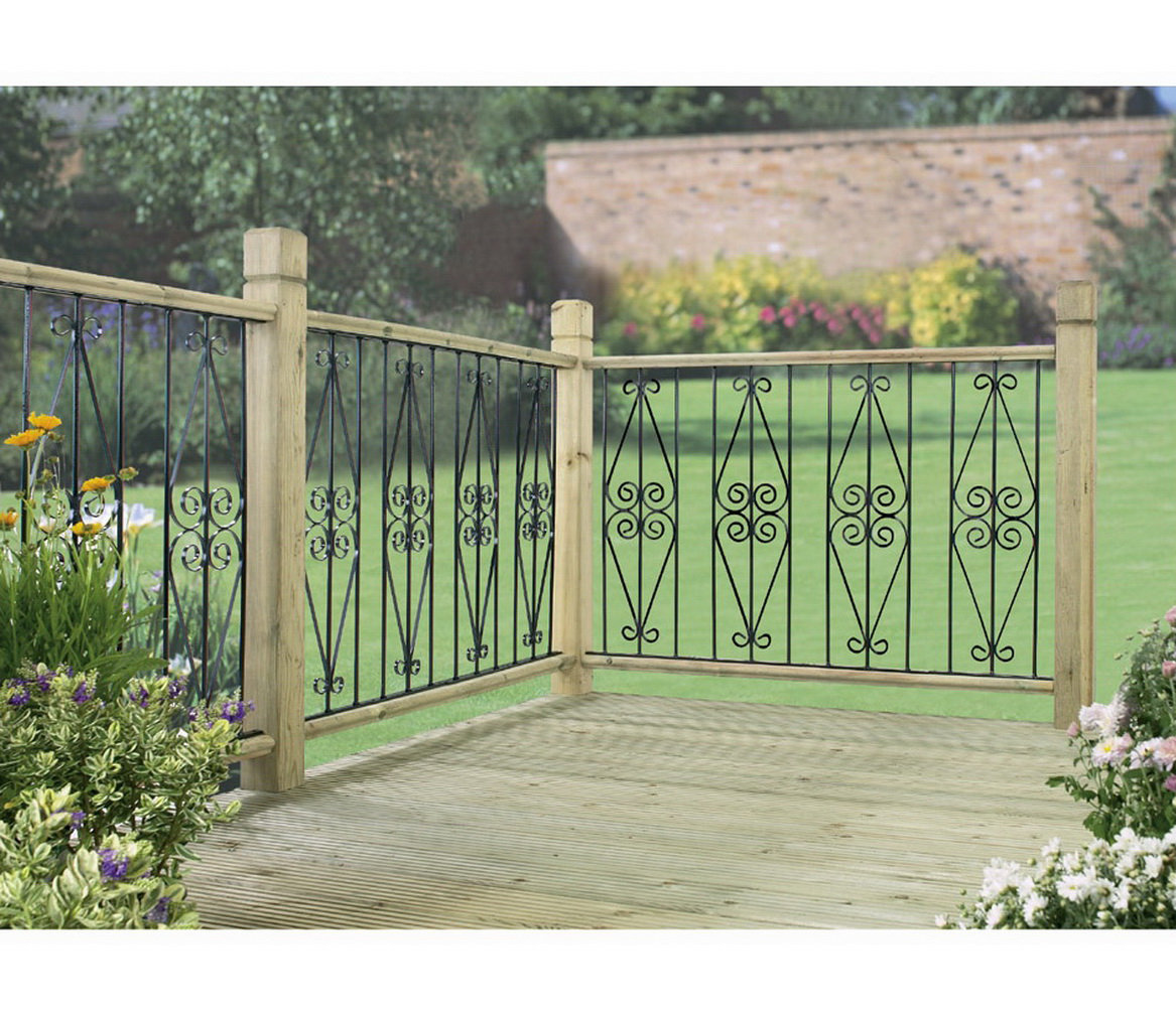 Marlow Home Co. Iminzat Metal Decking Fence Panel 77cm H x 28cm W ...