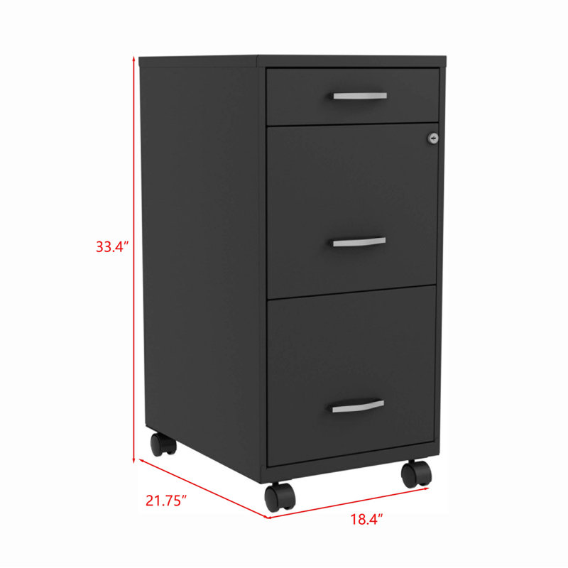 Inbox Zero 3-Drawer Mobile File Cabinet | Wayfair