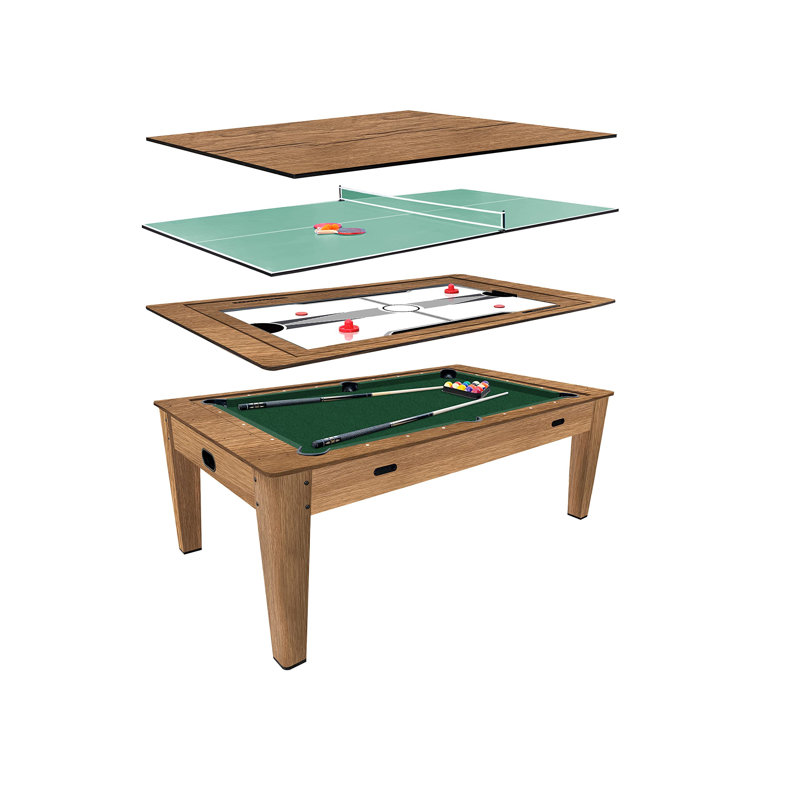 RACK Pool Tables RACK Luxor 7.5-foot 4-in-1 Multi-game Swivel Billiard ...