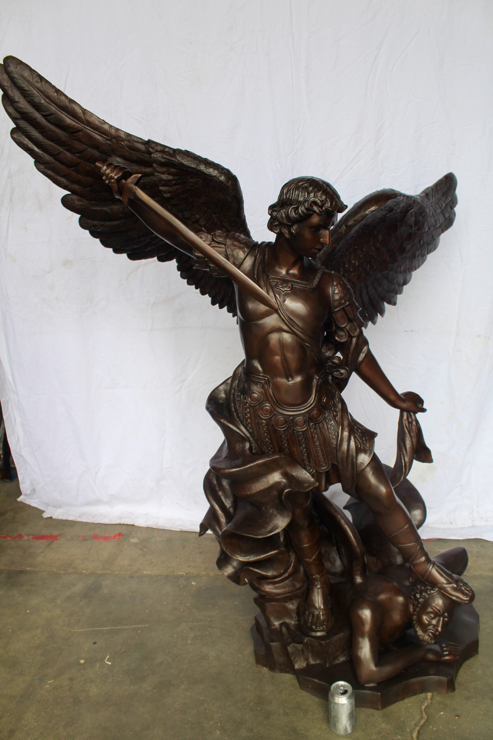 Nifao Collection Giant Bronze Statue of Archangel Michael Slaying the ...