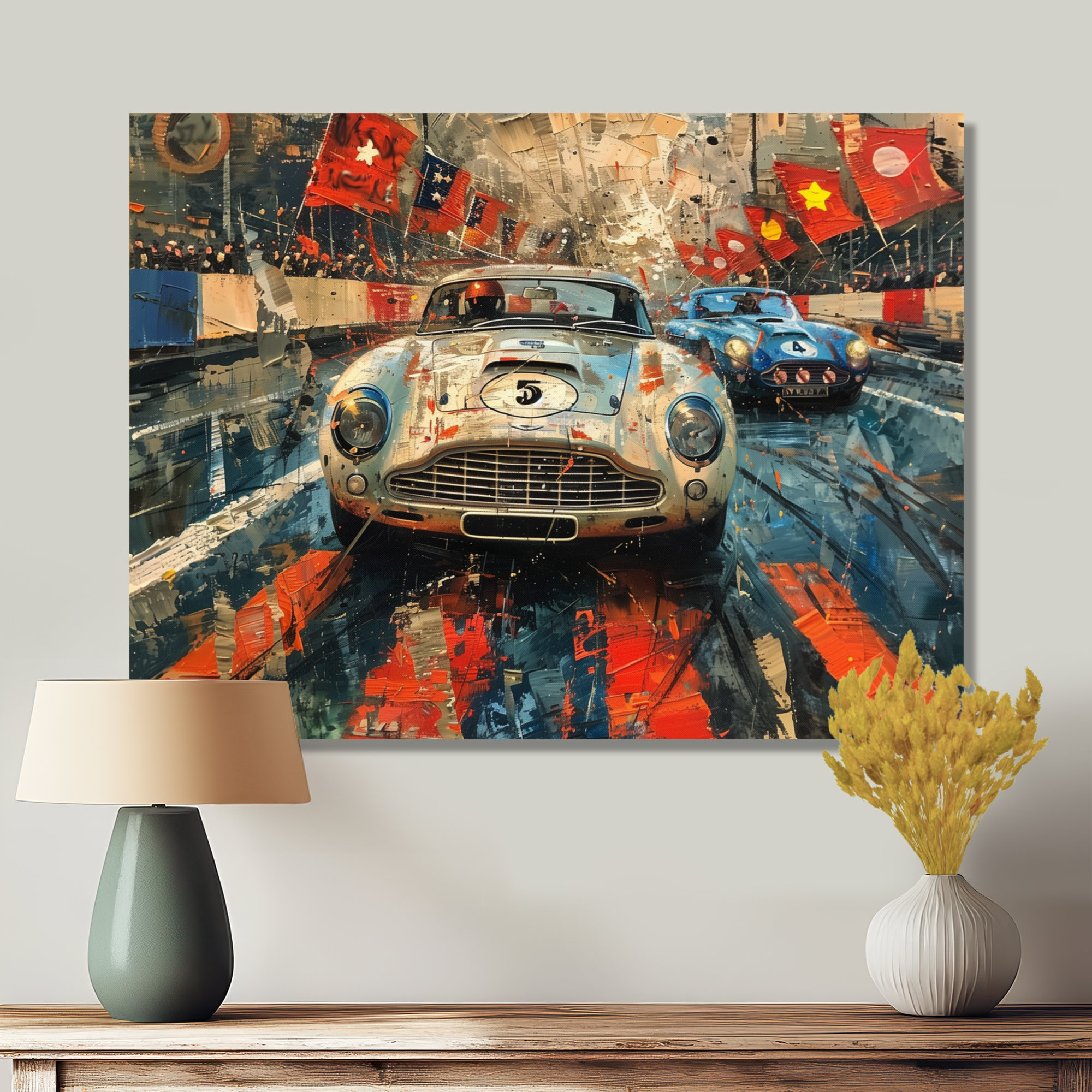 17 Stories Vintage Race Track Of Old Car - Race Tracks Wall Decor | Wayfair