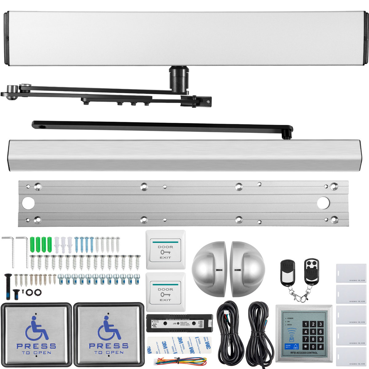 VEVOR Automatic Door Opener, 100-240V for Max.220lbs Doors, Swing Door ...